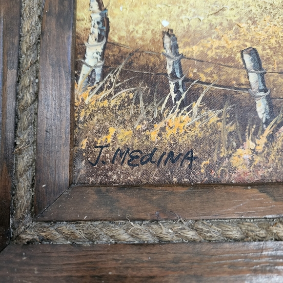 J. Medina | Art | Vintage Framed J Medina Oil Painting | Poshmark